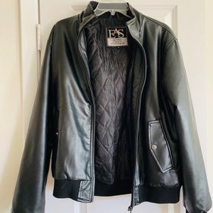 emporio athletic sportswear | Jackets & Coats | Black Leather Aviator ...